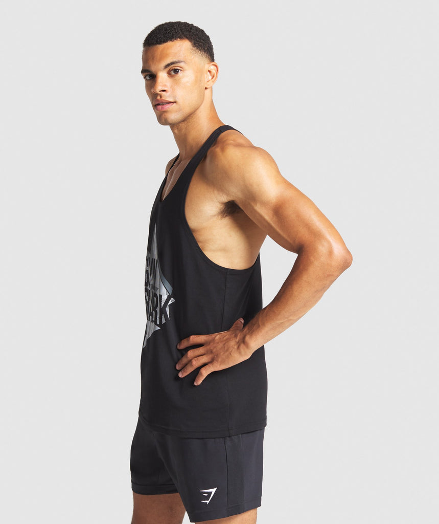 Gymshark Graphic Dazzle Stringer - Black | Gymshark