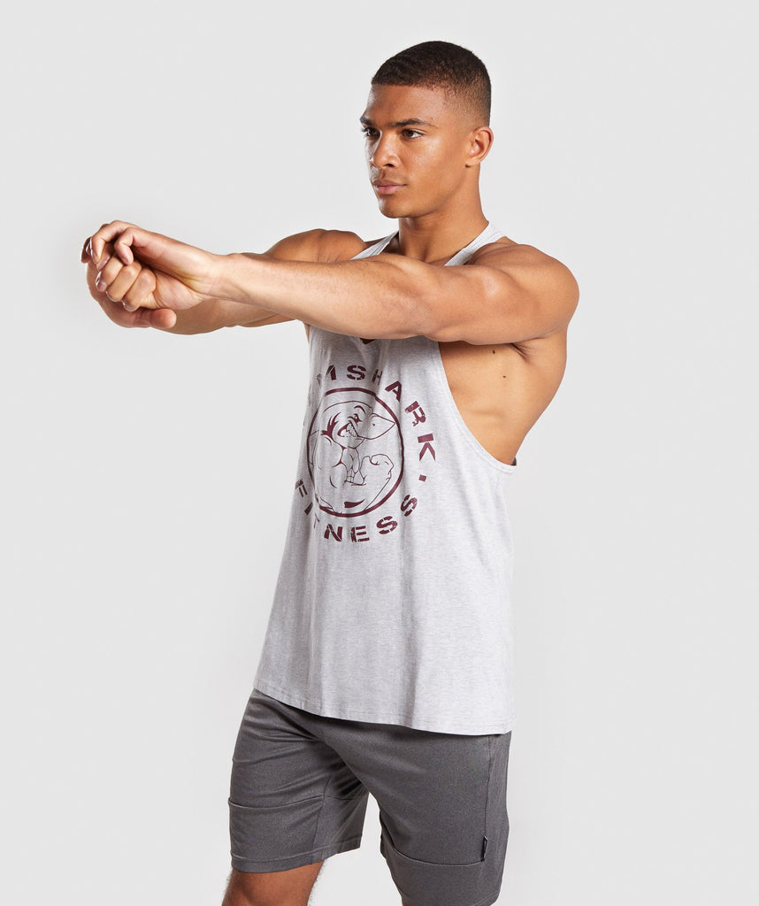 Gymshark Legacy Stringer - Grey/Red | Gymshark